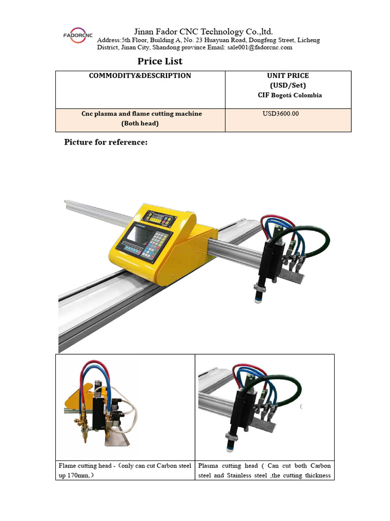 FAP-1530 Portable CNC Plasma and Flame Cutting Machine - 1 | PDF