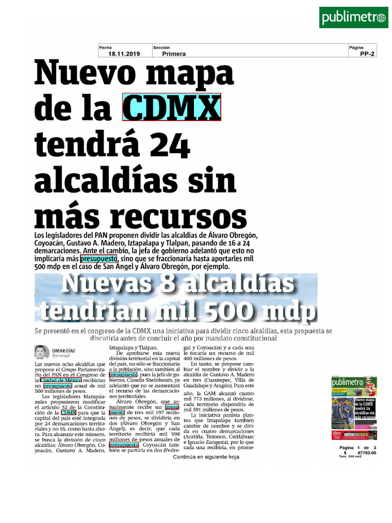 Nuevo Mapa: de La CDMX | PDF