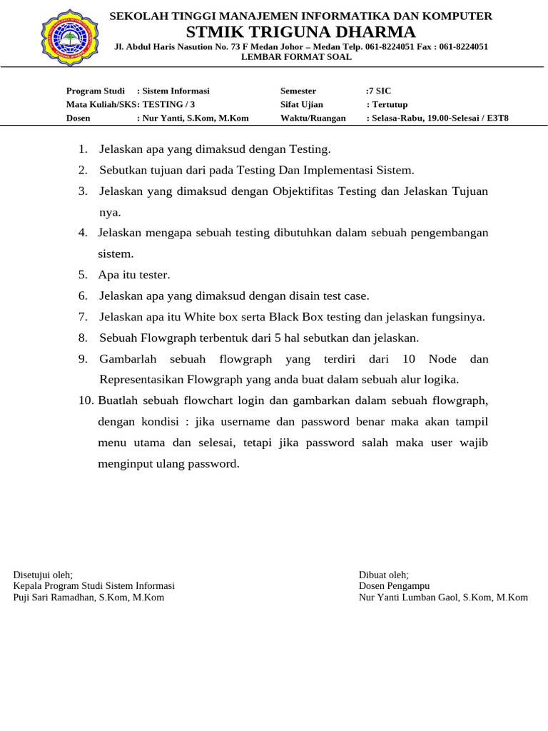 UTS Testing 2023 | PDF