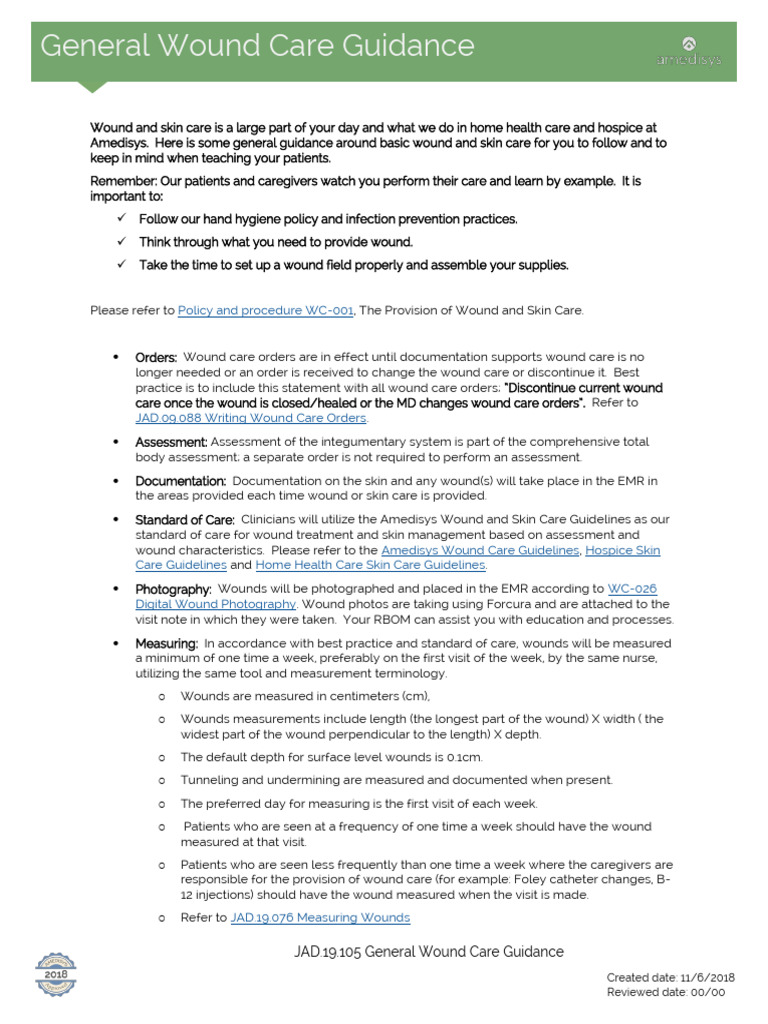 General Wound Care Guidance | PDF