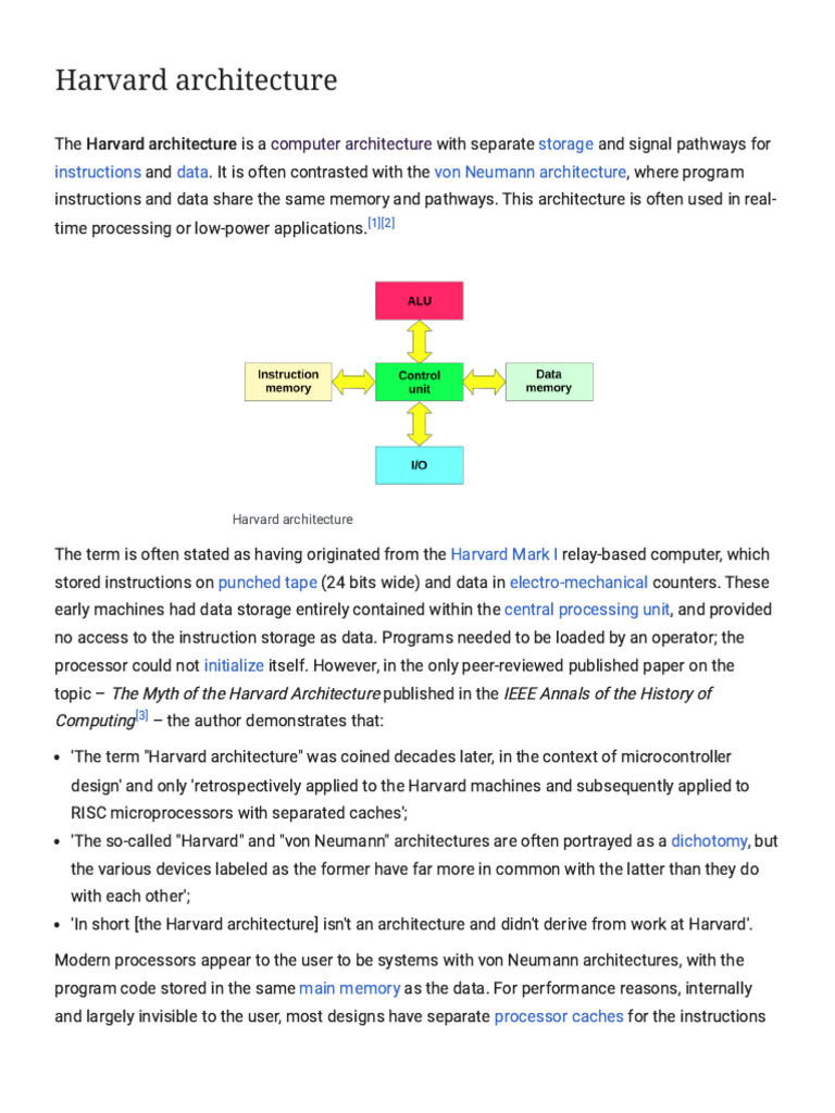 Harvard Architecture Overview | PDF | Computer Architecture | Classes ...