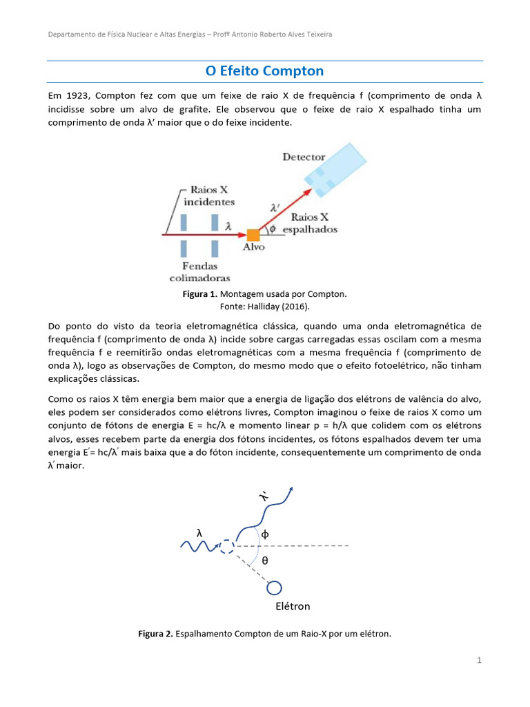 Aula 17 - Efeito Compton | PDF