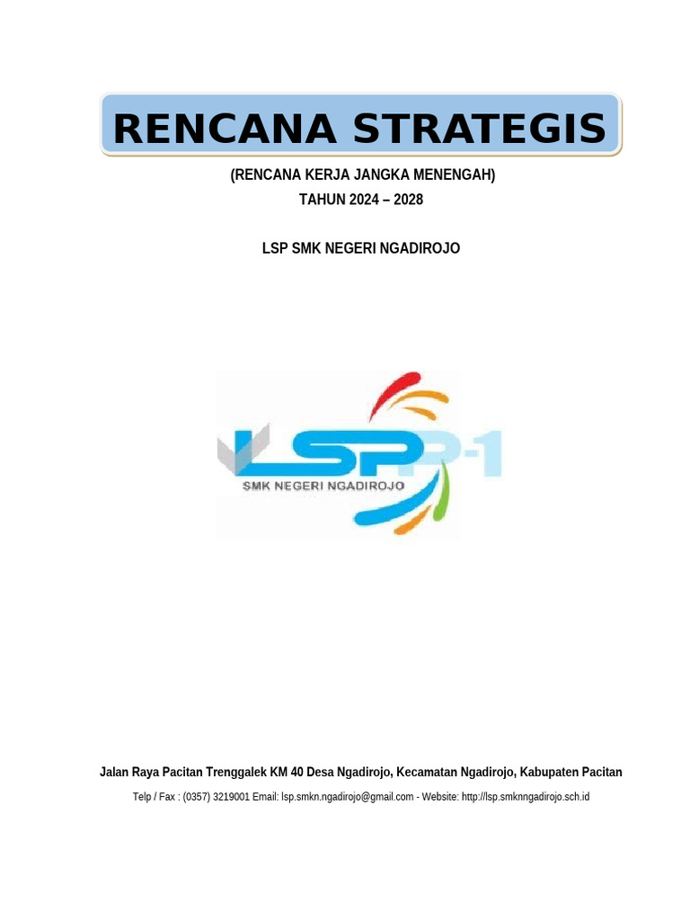 Rencana Strategis LSP | PDF