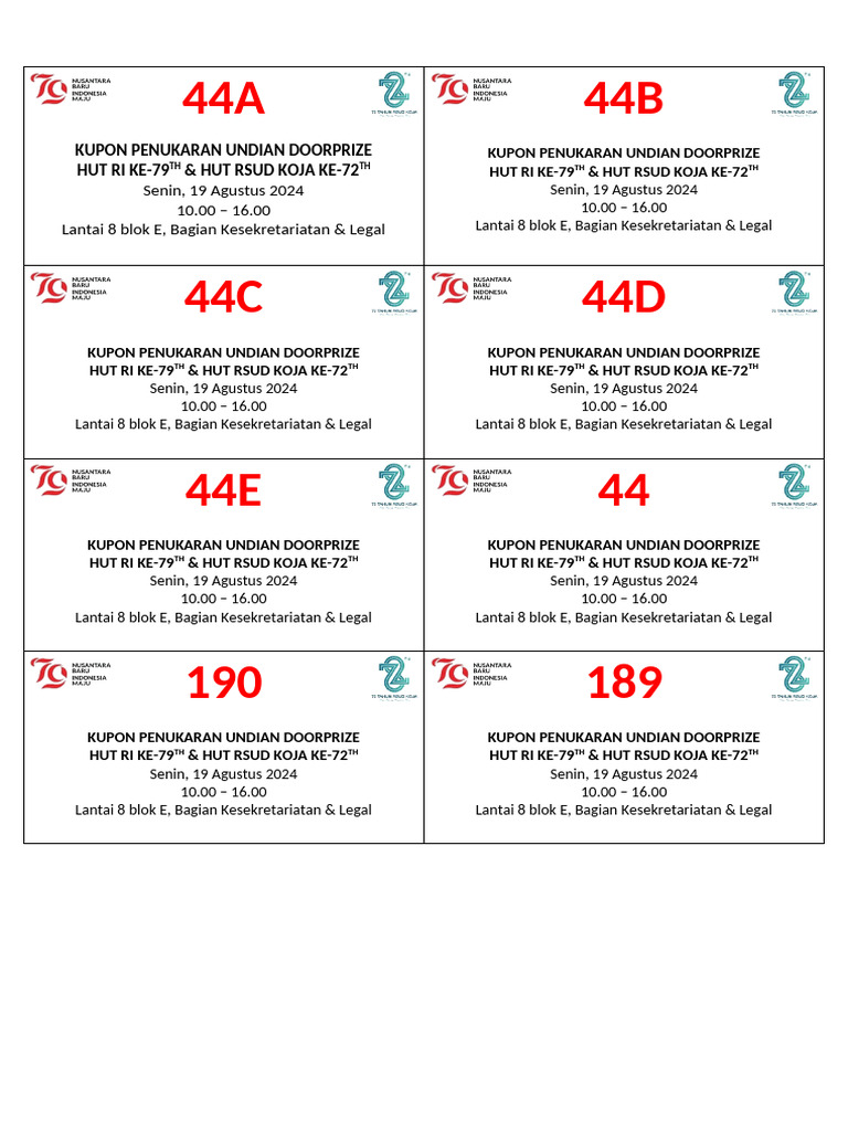 Kupon Doorprize | PDF