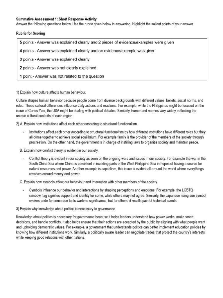 Summative Assessment 1 | PDF
