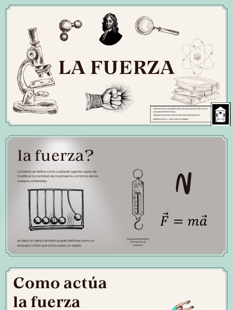 Newton's Laws of Motion at Work Science Presentation in Beige Charcoal ...
