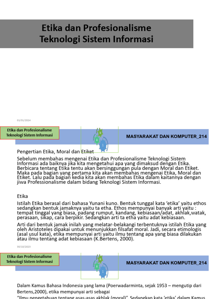 12 - Etika Dan Profesionalisme | PDF