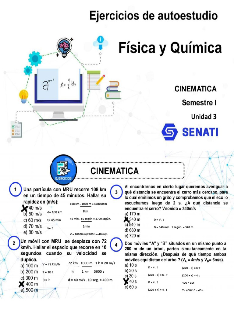 Ejercicios de Cinematica | PDF