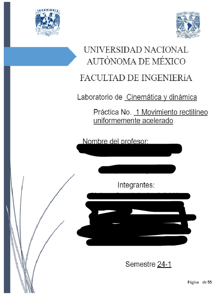 Practica 1, Lab Cinematica y Dinamica UNAM FI | PDF