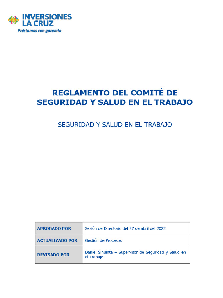 Reg 012+Reglamento+Comite+de+Sst | PDF
