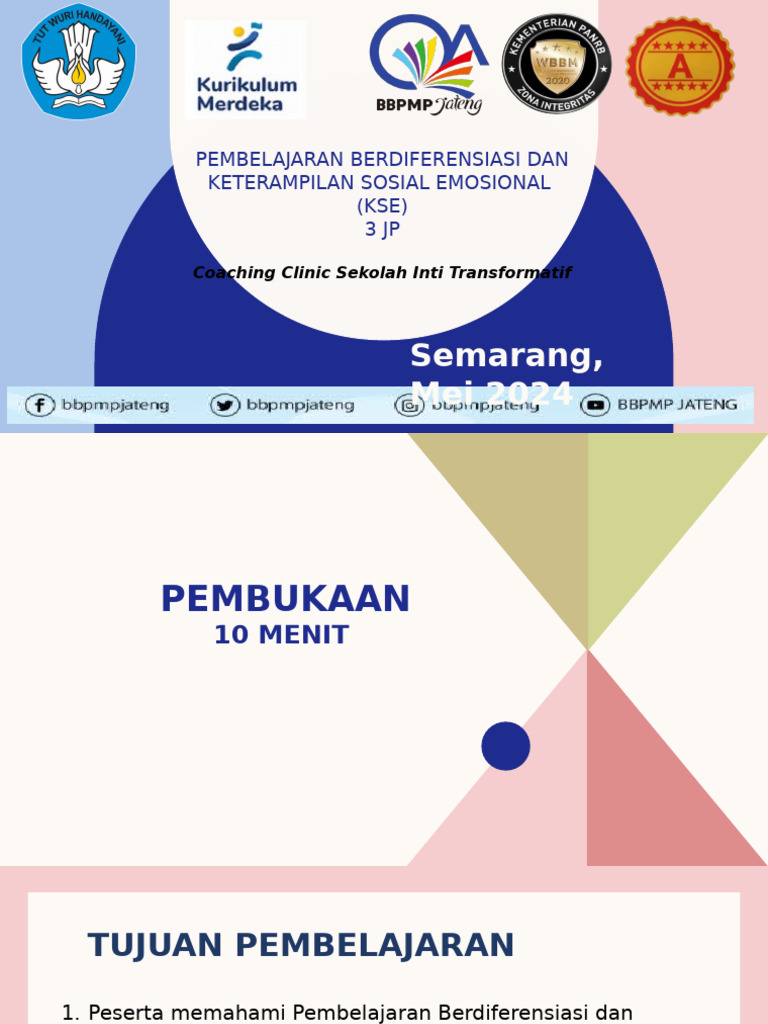 PPT - Pembelajaran Berdiferensiasi Dan KSE | PDF | Karier & Perkembangan