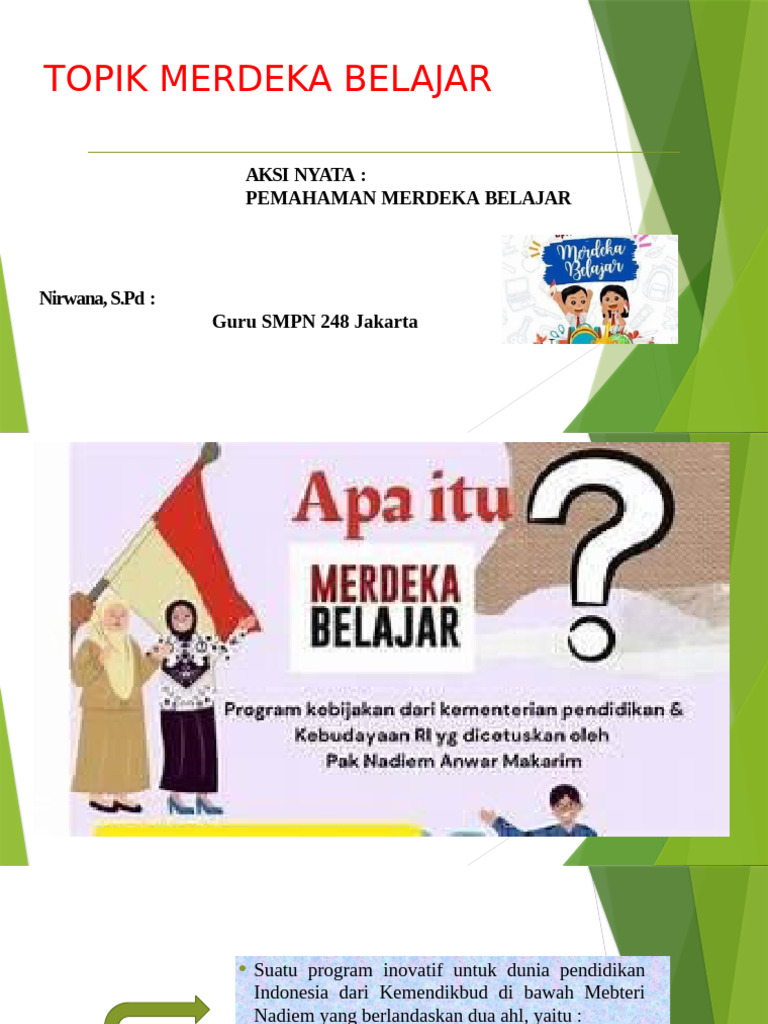 Aksi Nyata Topik Merdeka Belajar | PDF