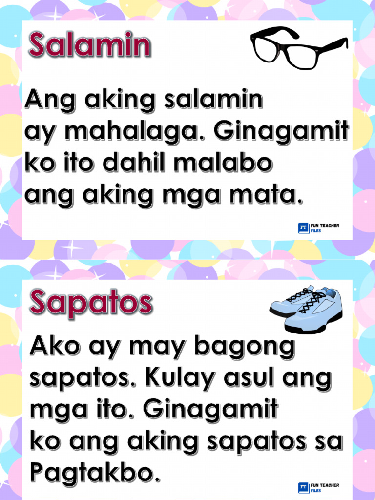 Filipino Reading Passages Set 9 | PDF