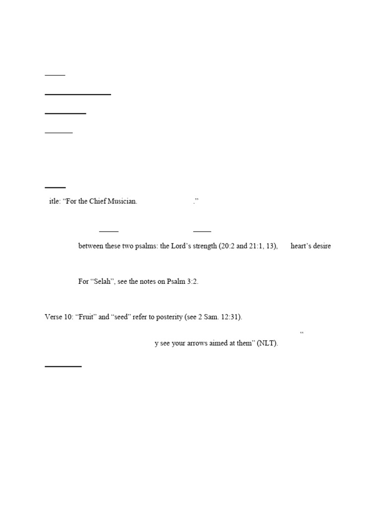 Psalm 21 | PDF