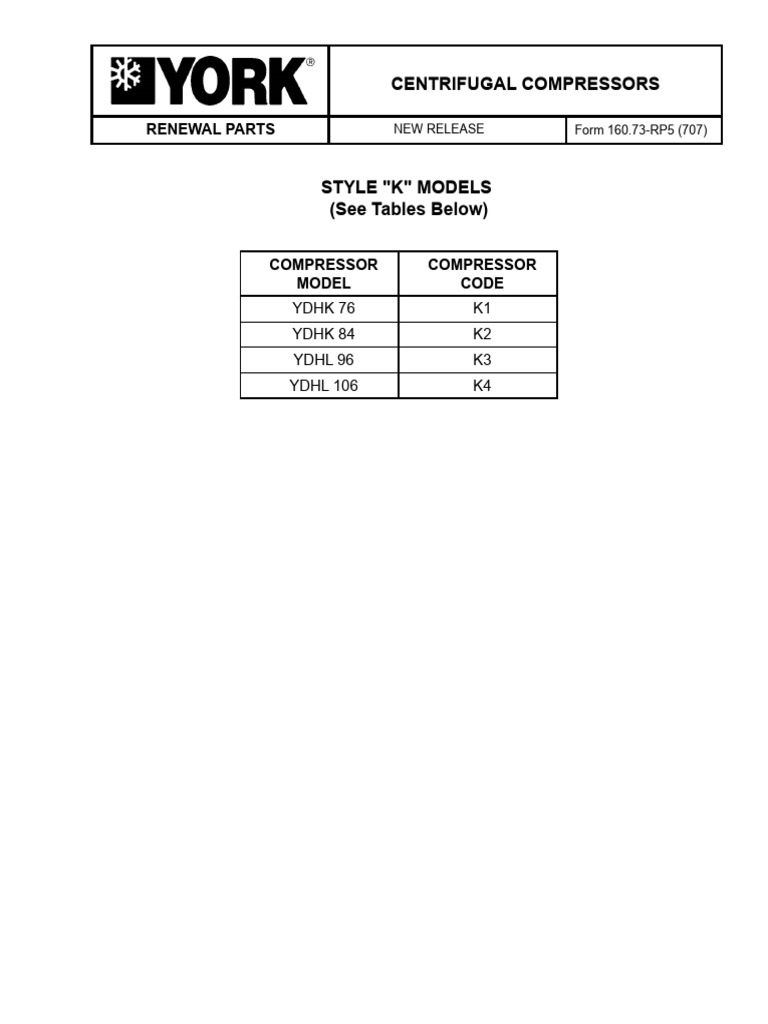 York YDHL Compressor. | PDF