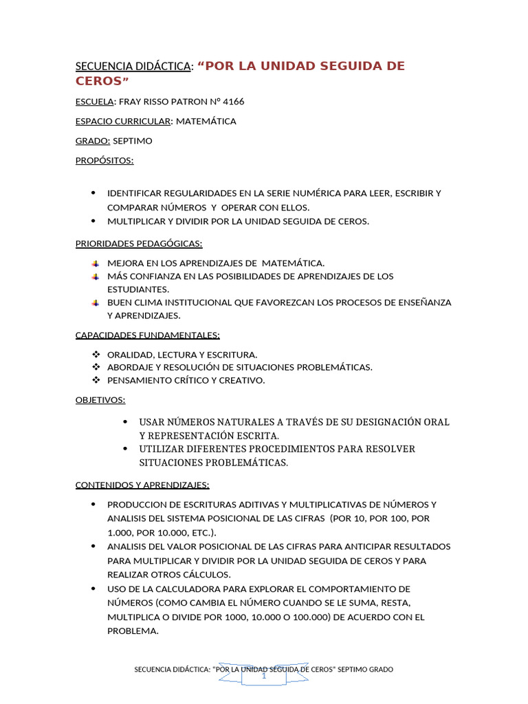 2 - Multiplicacion y Division Seguida de 0 | PDF