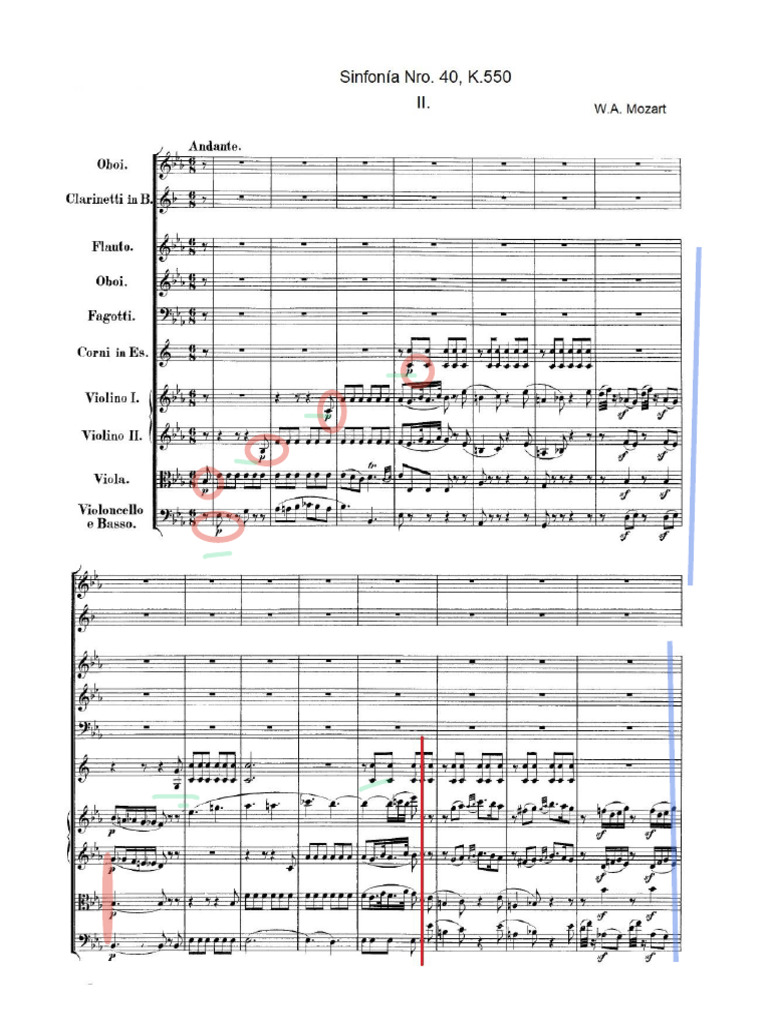 10b Mozart - Sinfon-A 40 - II. Andante - Partitura Original | PDF
