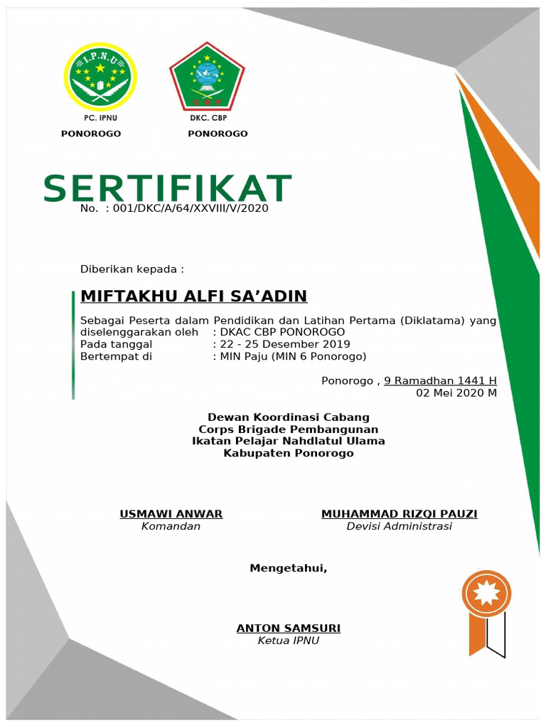 Bagi Diklatama Po - Balong.jmbn 37 | PDF