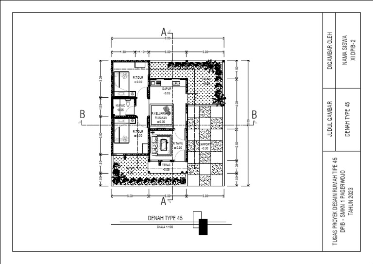 Denah - Tugas Proyek Xi Dpib 2023 | PDF