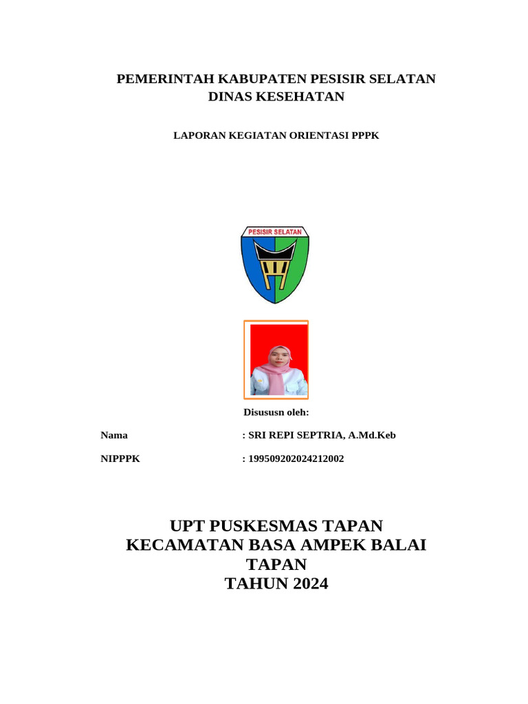 Laporan Orientasi Sri Repi Septria | PDF