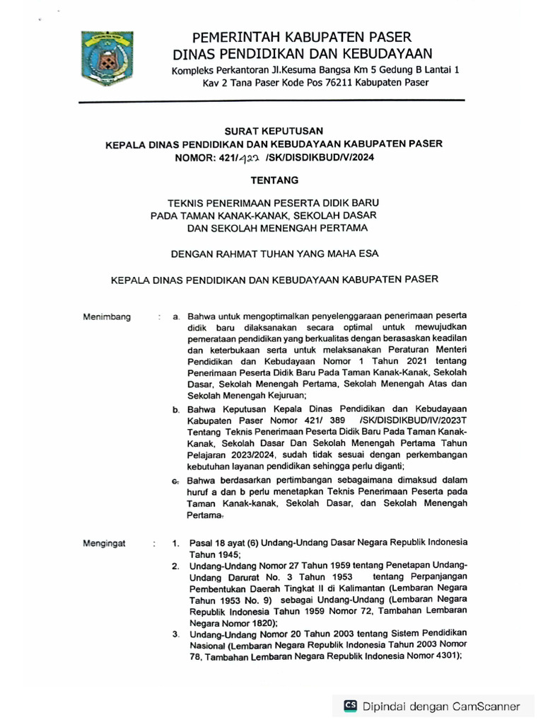 Juknis PPDB 2024 | PDF