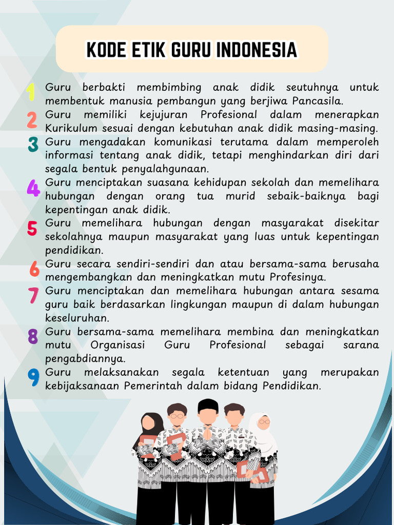 KODE ETIK GURU INDONESIA | PDF