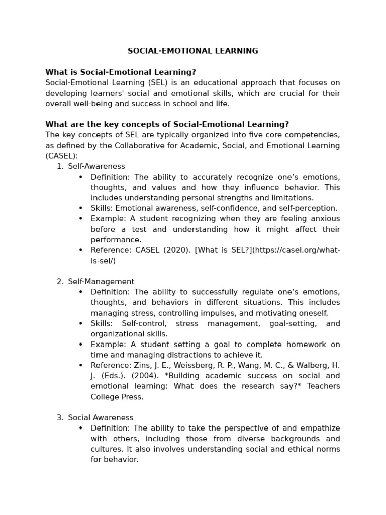 Social Emotional Learning | PDF | Learning | Career & Growth