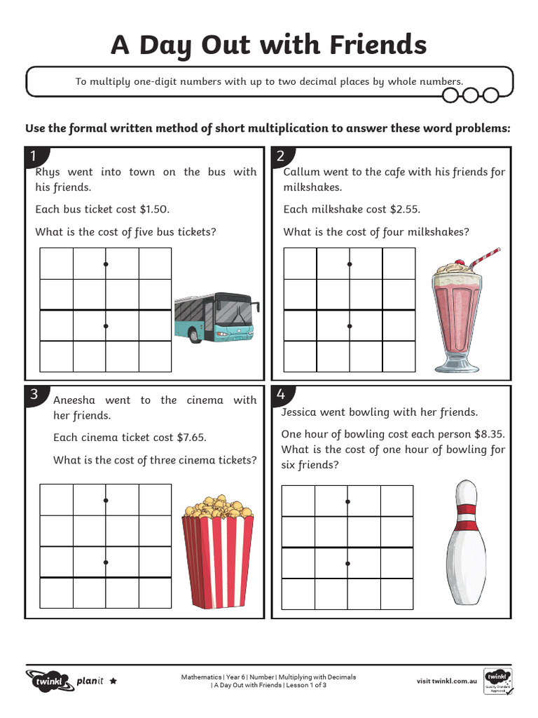 A Day Out With Friends Activity Sheet | PDF