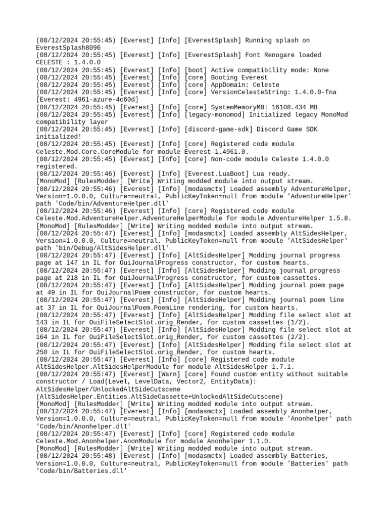 Log 20240812 205755 | PDF