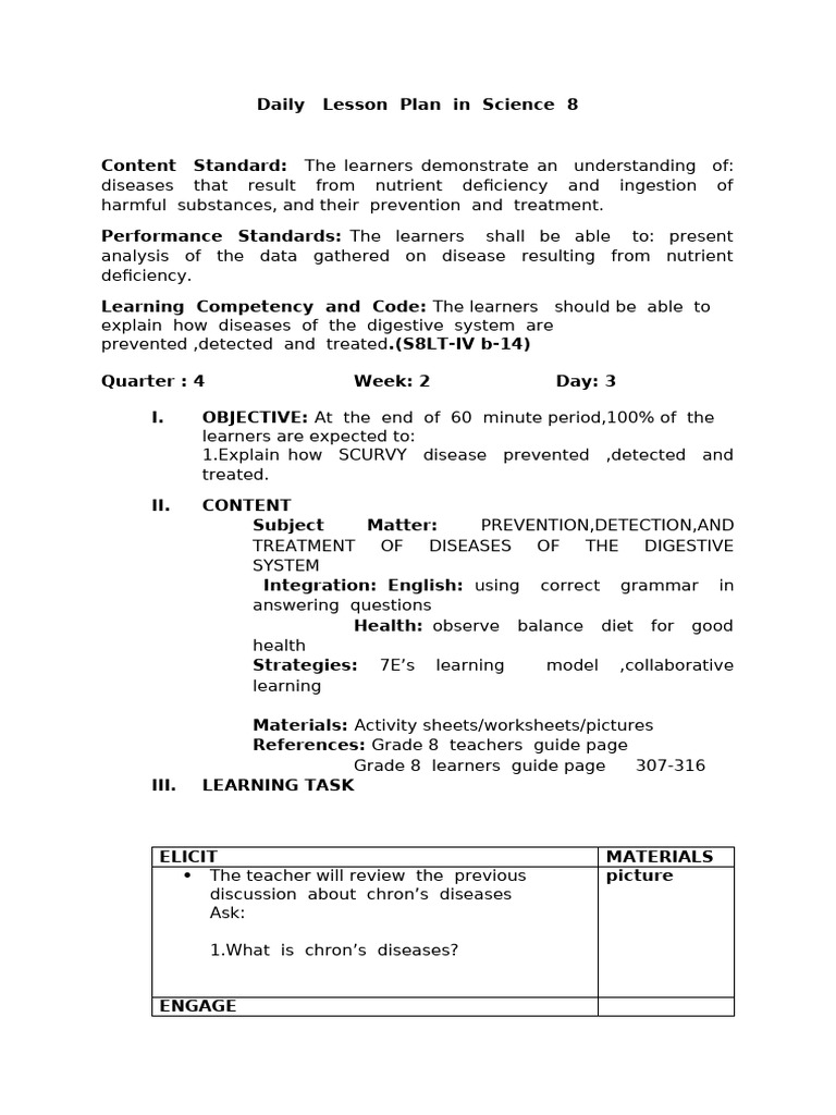 Daily Lesson Plan in Science 8.3docx | PDF | Lesson Plan | Human Communication