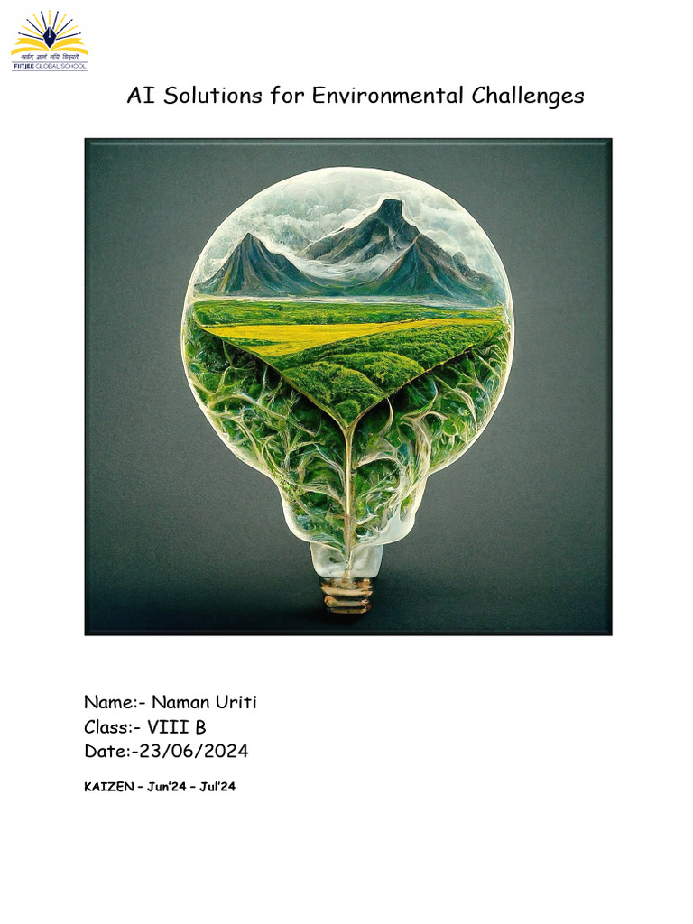 AI Solutions For Environmental Challenges | PDF