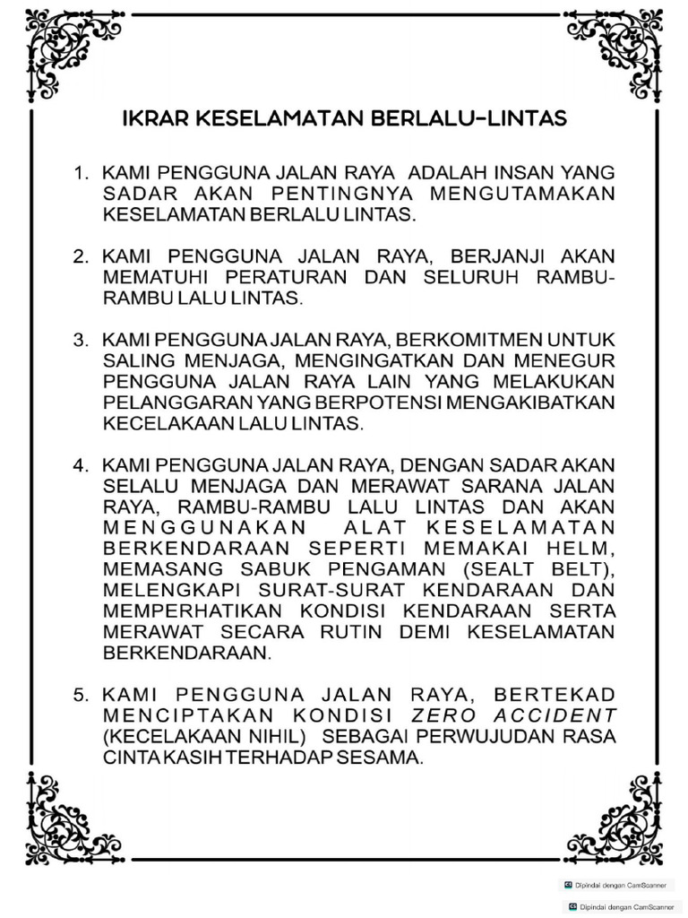 IKRAR KESELAMATAN | PDF