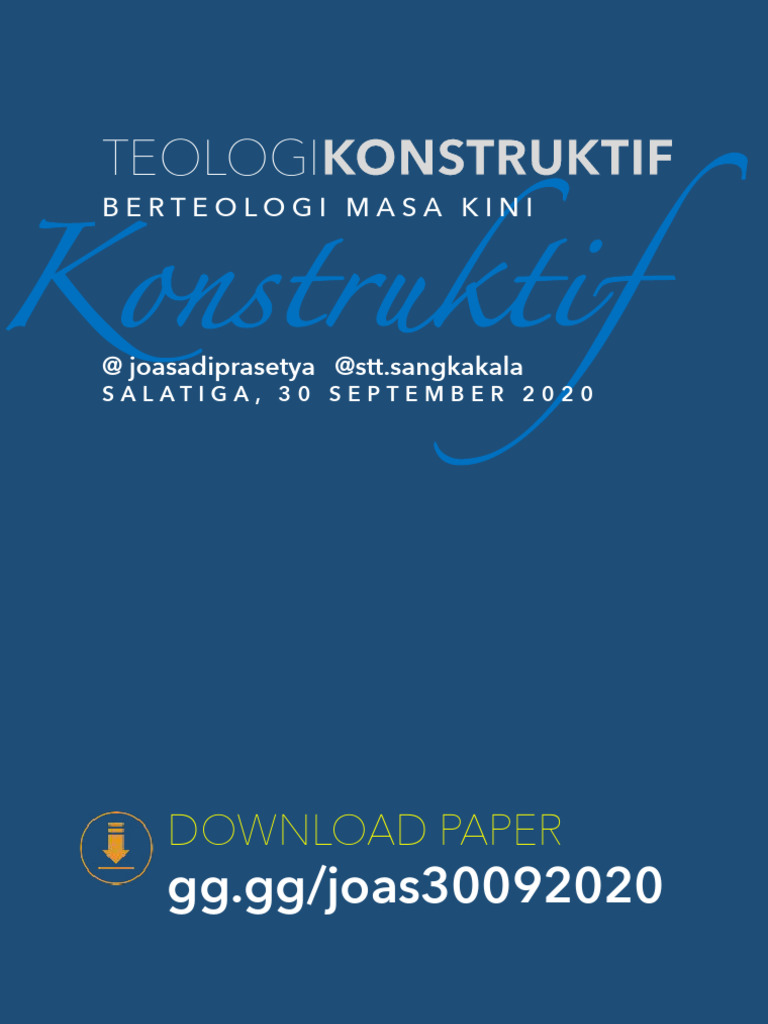 STT Sangkakala Teologi Konstruktif | PDF
