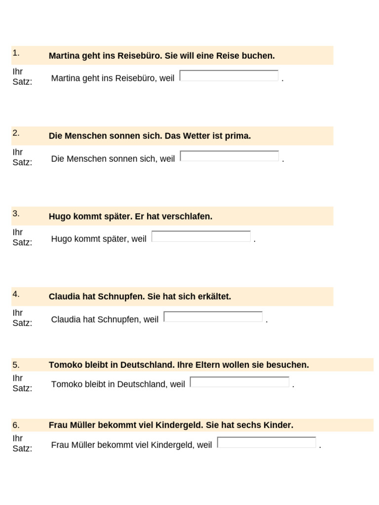 Weil Und Obwohl | PDF
