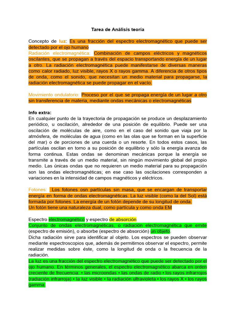 Tarea de Análisis-Teo | PDF | Radiación electromagnética | Tecnología