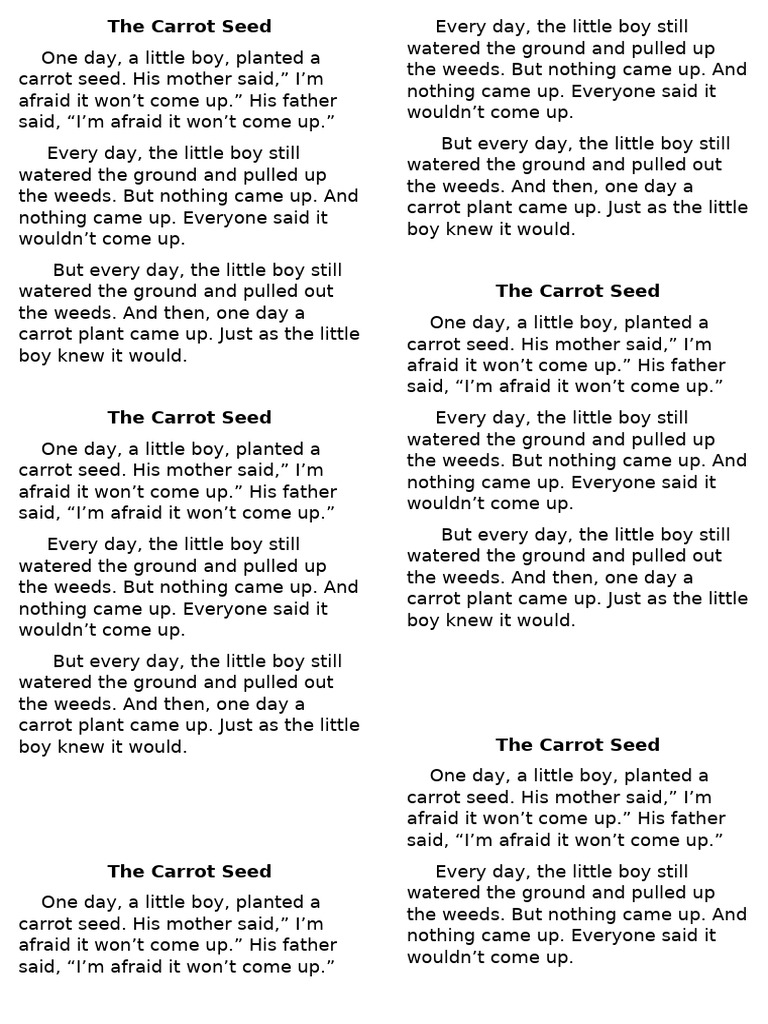The Carrot Seed | PDF