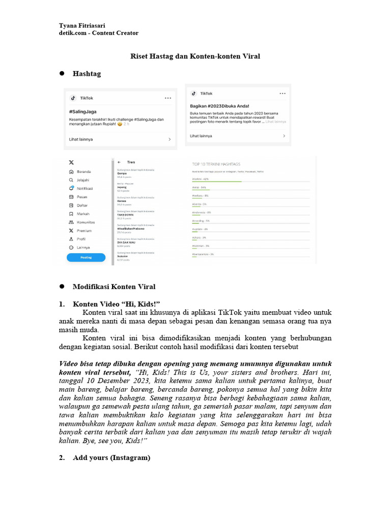 Riset Hastag Dan Modifikasi Konten Viral | PDF