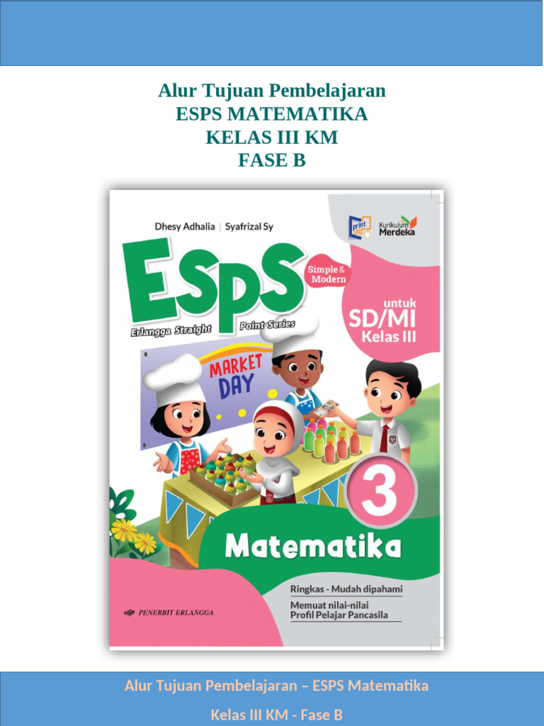 Esps Matematika SD - Mi Kls.3 - Km-Atp (Alur Tujuan Pembelajaran) - Atp Esps Matematika Kelas 3 ...