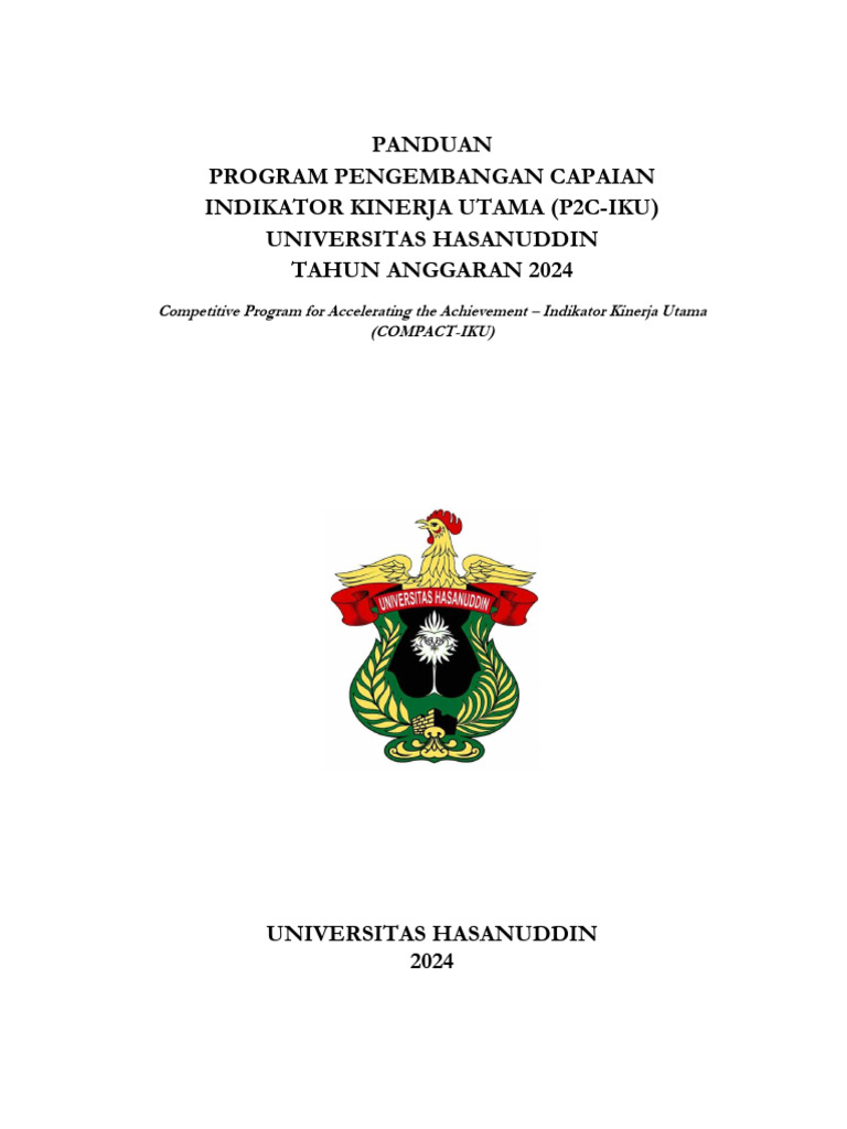 Panduan Kegiatan Pencapaian P2C-IKU 2024 | PDF