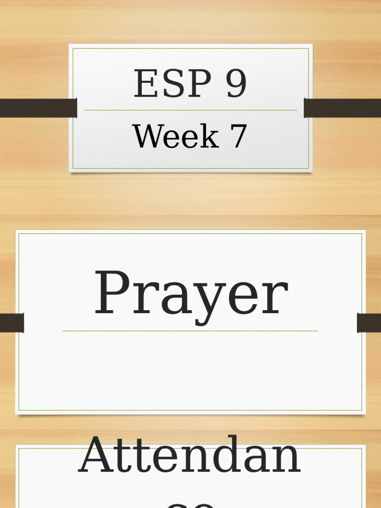 2324 - ESP 9 Week 7 | PDF