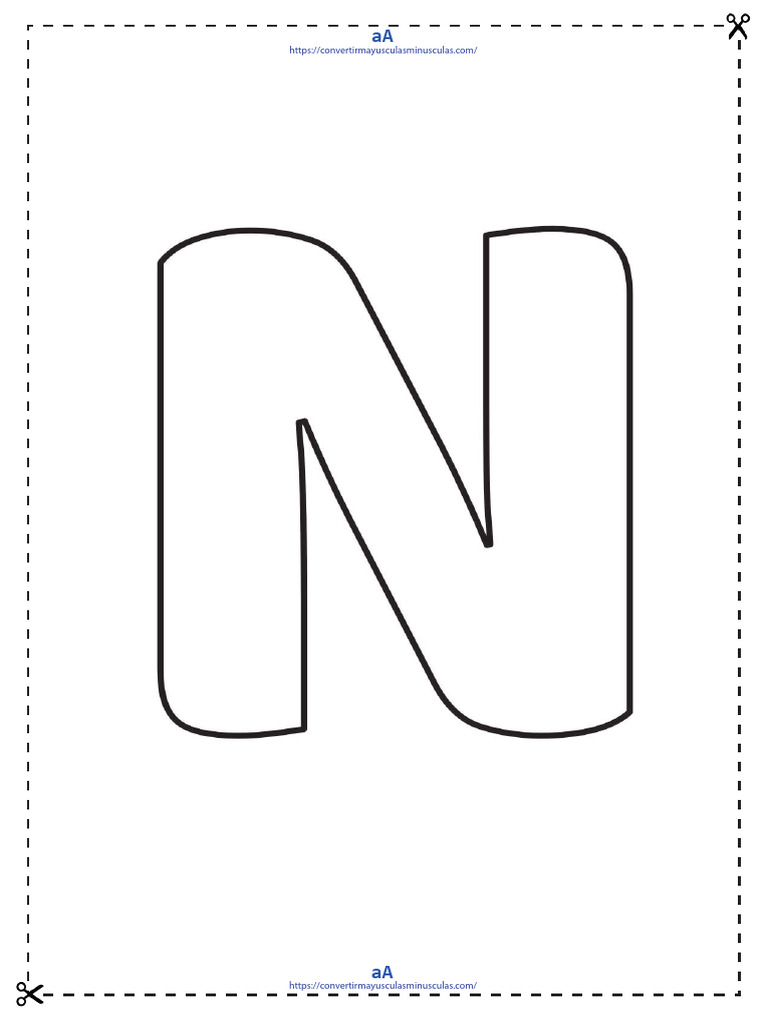 Letra N Mayuscula para Imprimir Estilo Globo Compressed | PDF