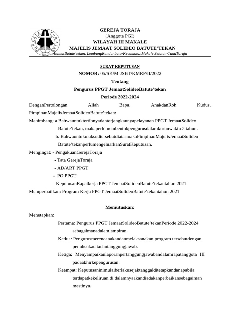 SK PPGT 2022-2024 | PDF