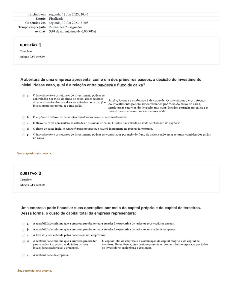 Prova - MÉTODOS DE TOMADA DE DECISÃO - EAD E2 | PDF