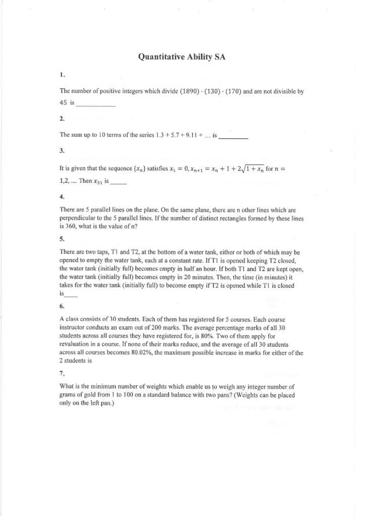 IPMAT 2021 Question Paper | PDF