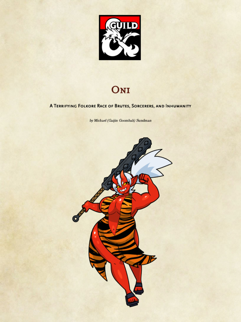 Oni A Terrifying Folklore Race of Brutes Sorcerers and Inhumanity | PDF ...