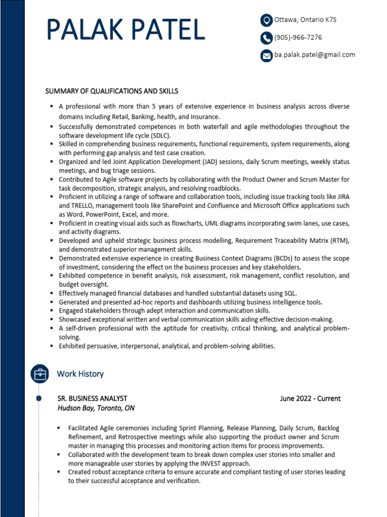 Palak Patel Resume Nortak Software | PDF