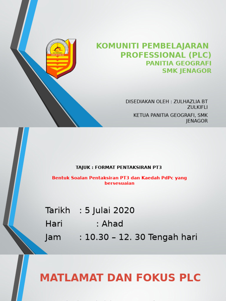 PLC Panitia Geografi | PDF