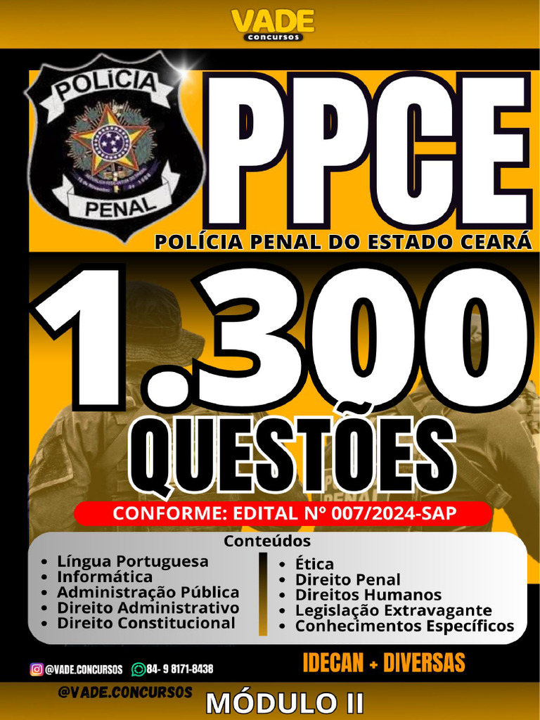 Caderno de Questões Ppce 2024 Pós Edital | PDF