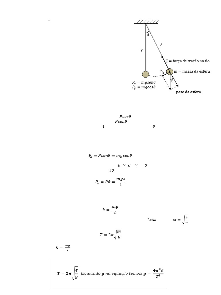 Pêndulo Simples (Experimento) - Física | PDF