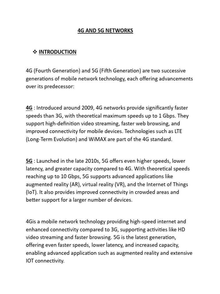 4G and 5G Networks | PDF